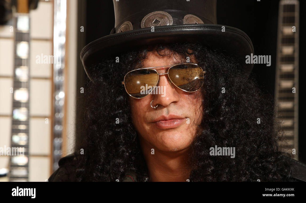 Slash attends the launch of his Limited Edition Gibson and Epiphone ...