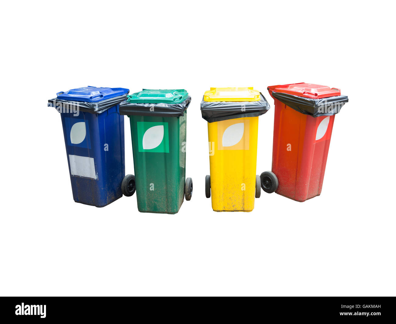Colorful garbage bins Cut Out Stock Images & Pictures - Alamy