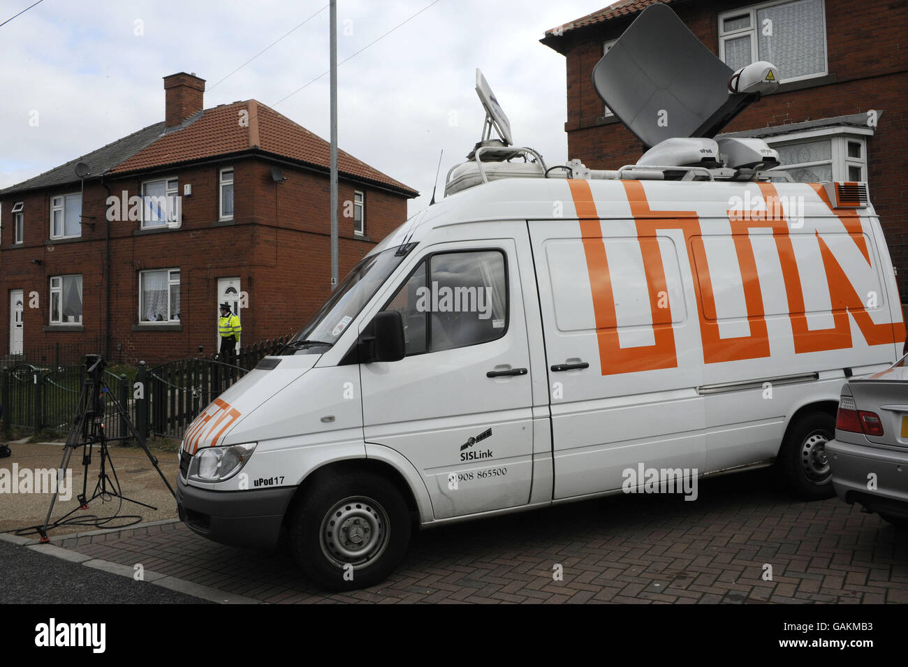 TV Broadcast vehicles Stock Photo - Alamy