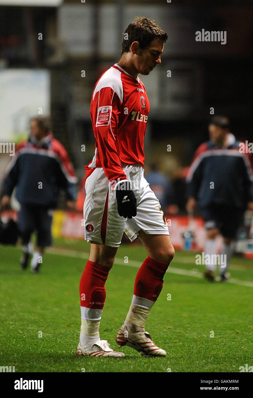 Charlton Athletic's Lee Cook looks dejected after the final whistle ...