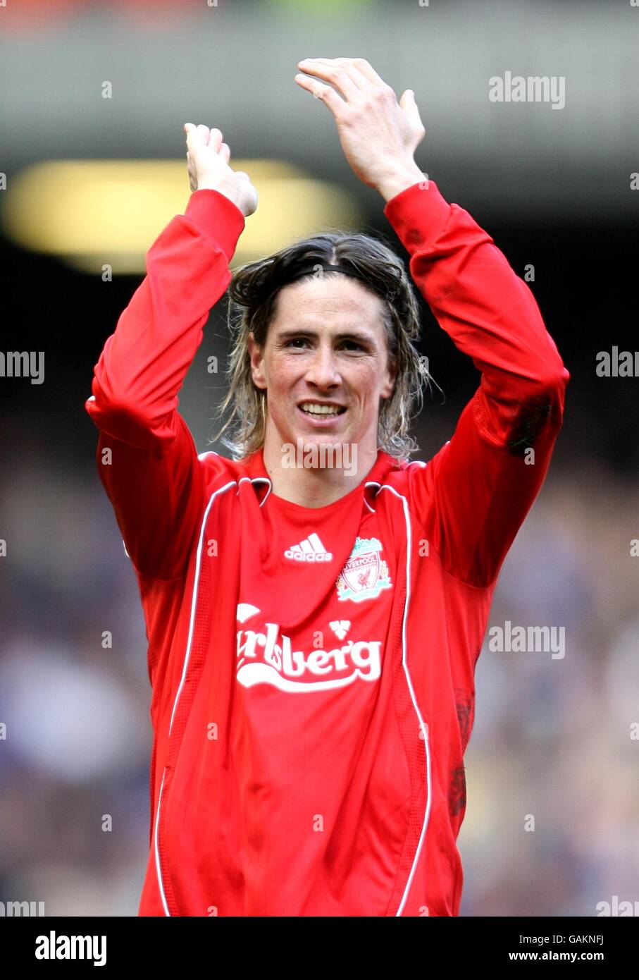 Liverpool's Fernando Torres celebrates scoring the opening goal of the ...