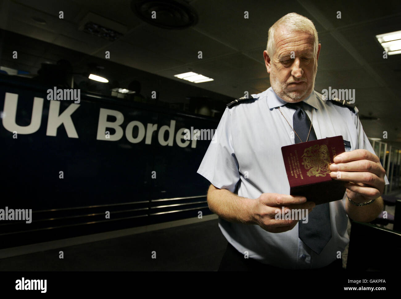 Passports are checked at passport control during the official launch of ...