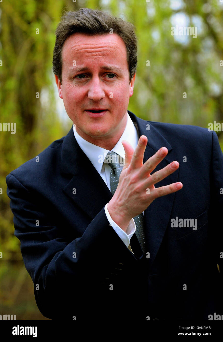 Conservative leader david cameron during visit to mundy play centre hi ...