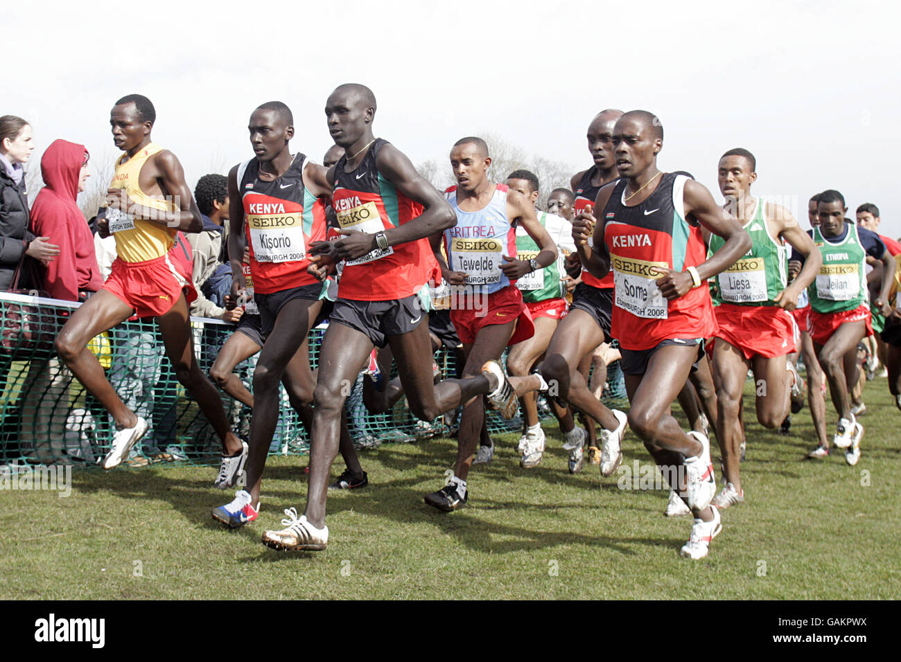 Competitors in action during the IAAF World Cross Country Championships ...