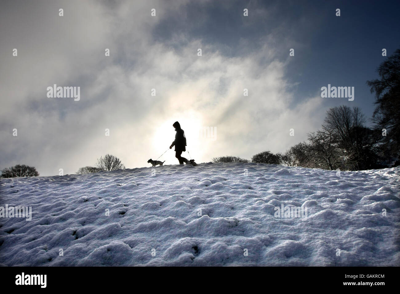 Snow hits the UK Stock Photo - Alamy