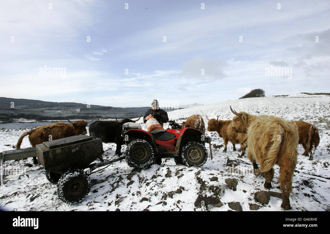 Snow hits the UK Stock Photo - Alamy