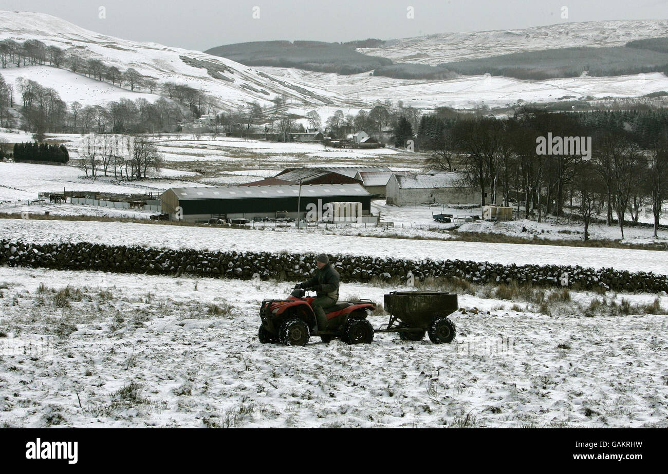 Snow hits the UK Stock Photo - Alamy
