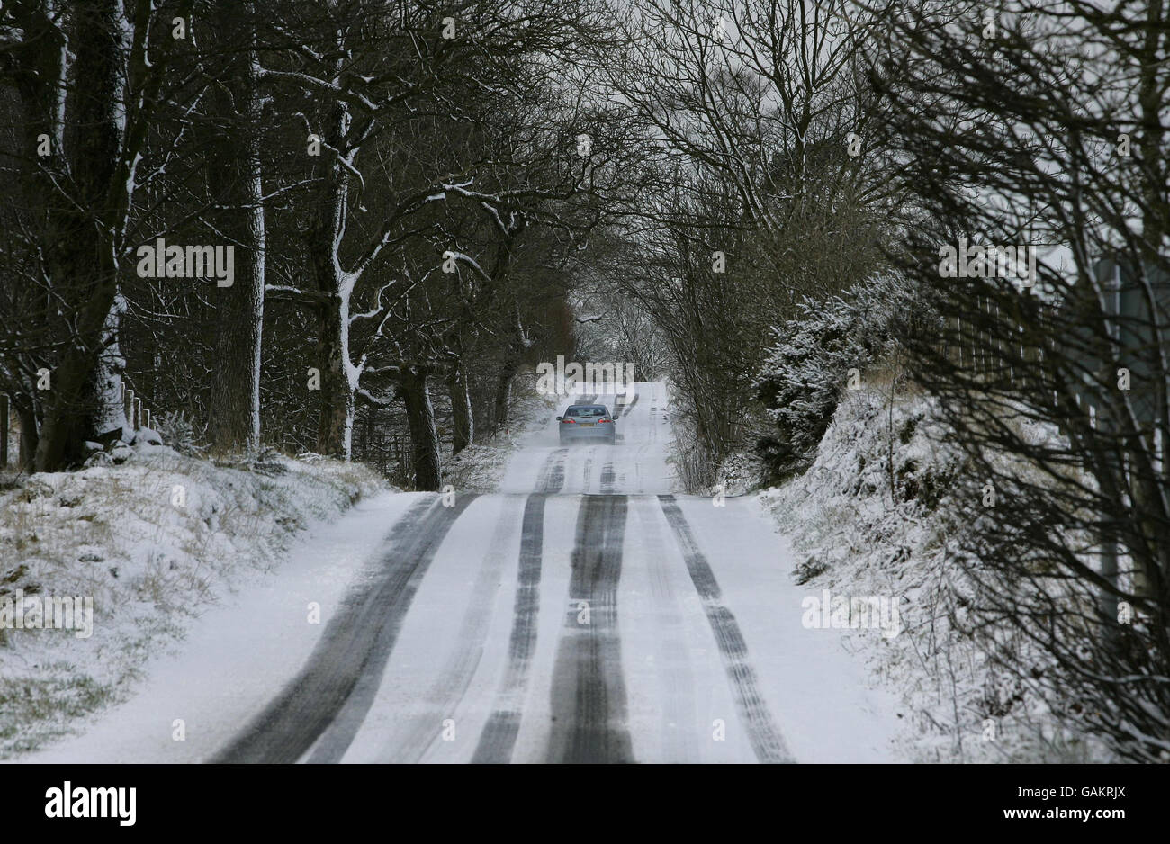 Snow hits the UK Stock Photo - Alamy