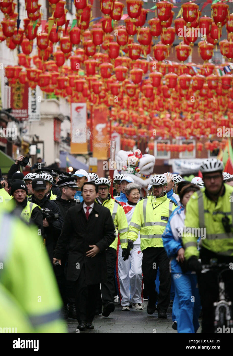 Beijing Olympics Torch Relay - London Stock Photo - Alamy