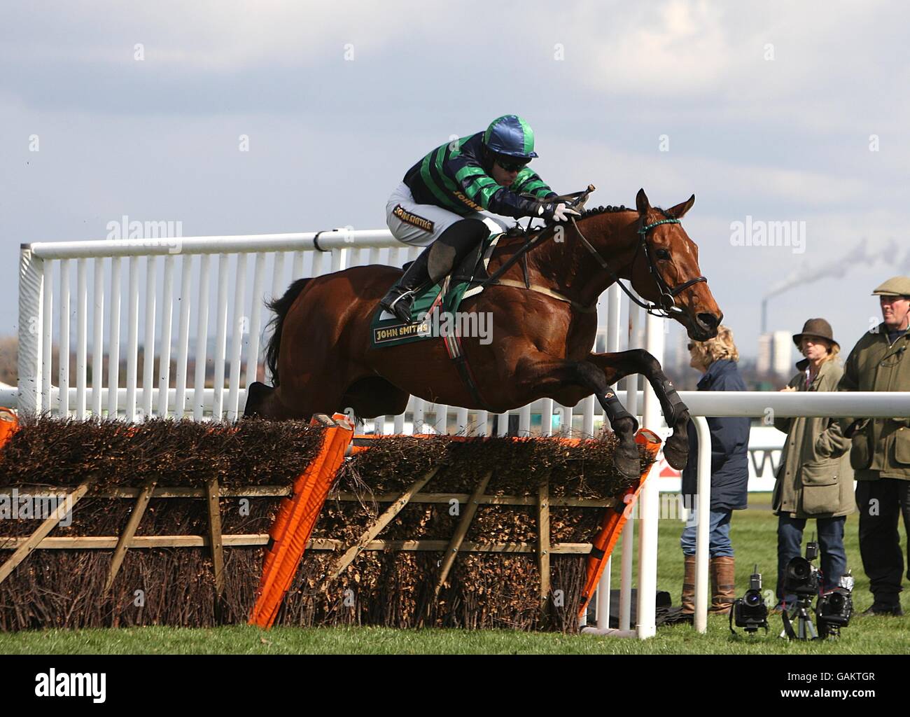 Jockey Timmy Murphy on Al Eile jumps the last to go on to win the ...