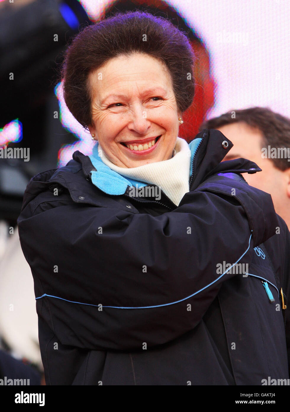 The Princess Royal, Princess Anne, looks on as British athlete Dame ...