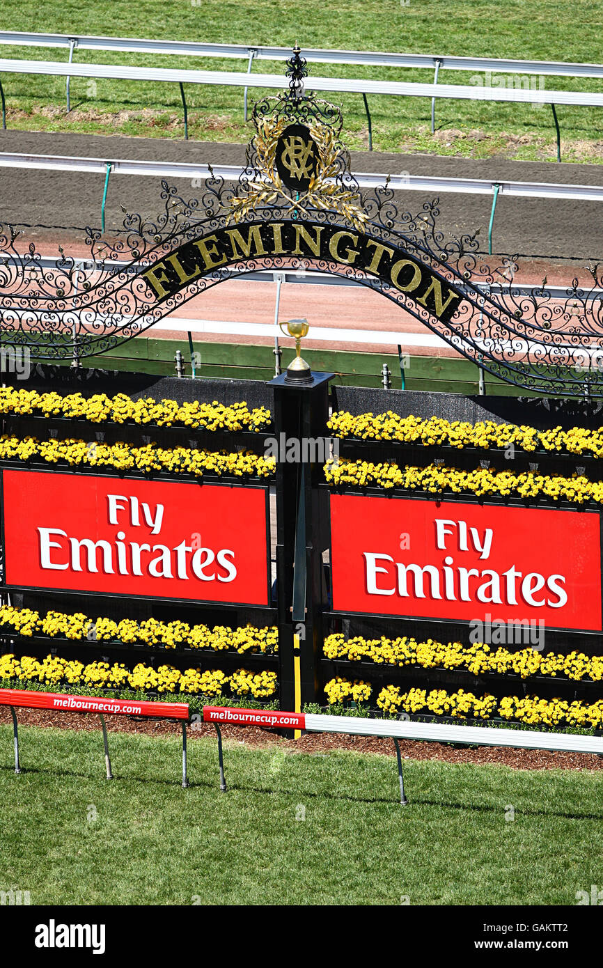 Melbourne cup flemington view hi-res stock photography and images - Alamy