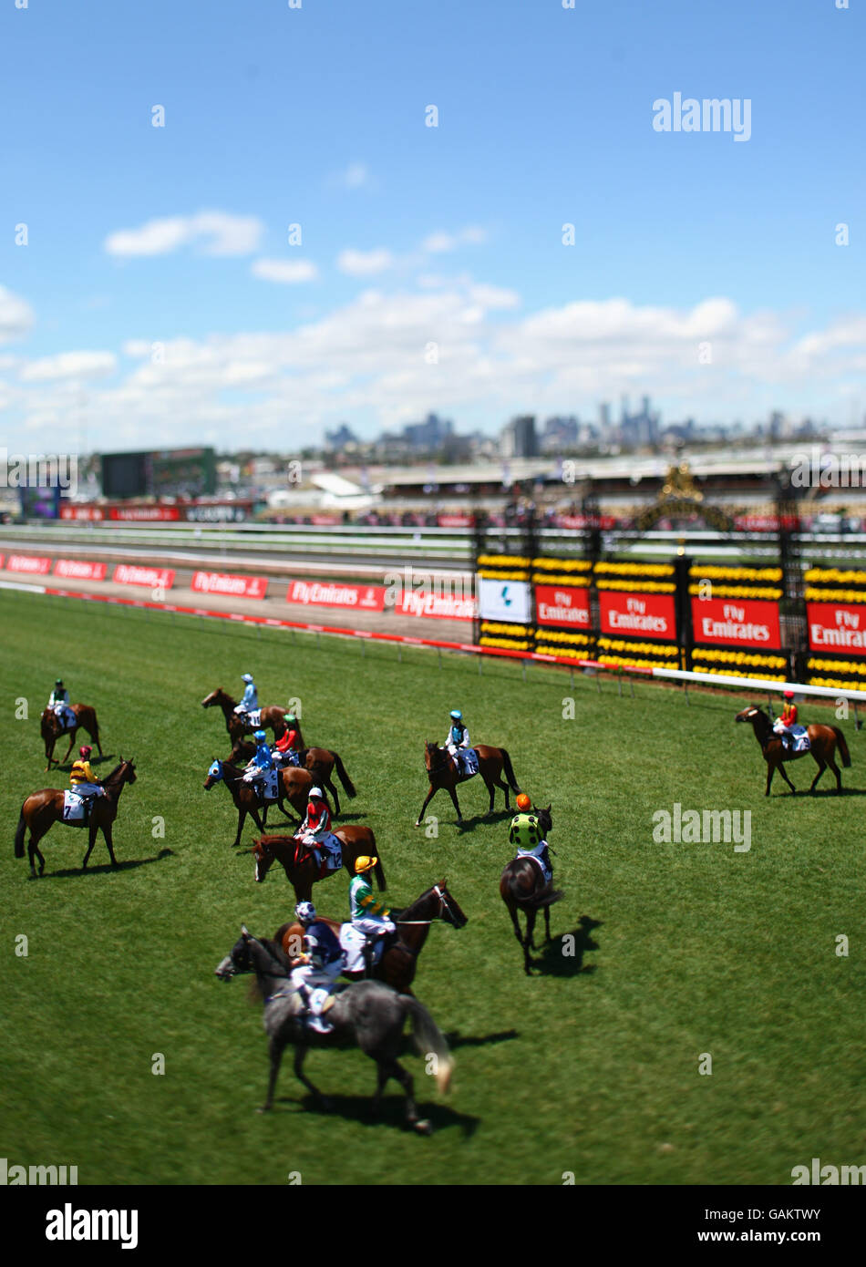 General view of Flemington Racecourse during the Melbourne Cup Carnival ...