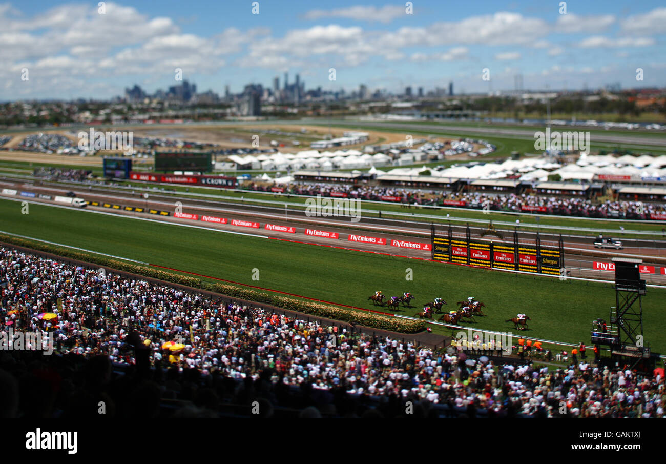 Australia Melbourne Cup. General view of Flemington Racecourse during ...