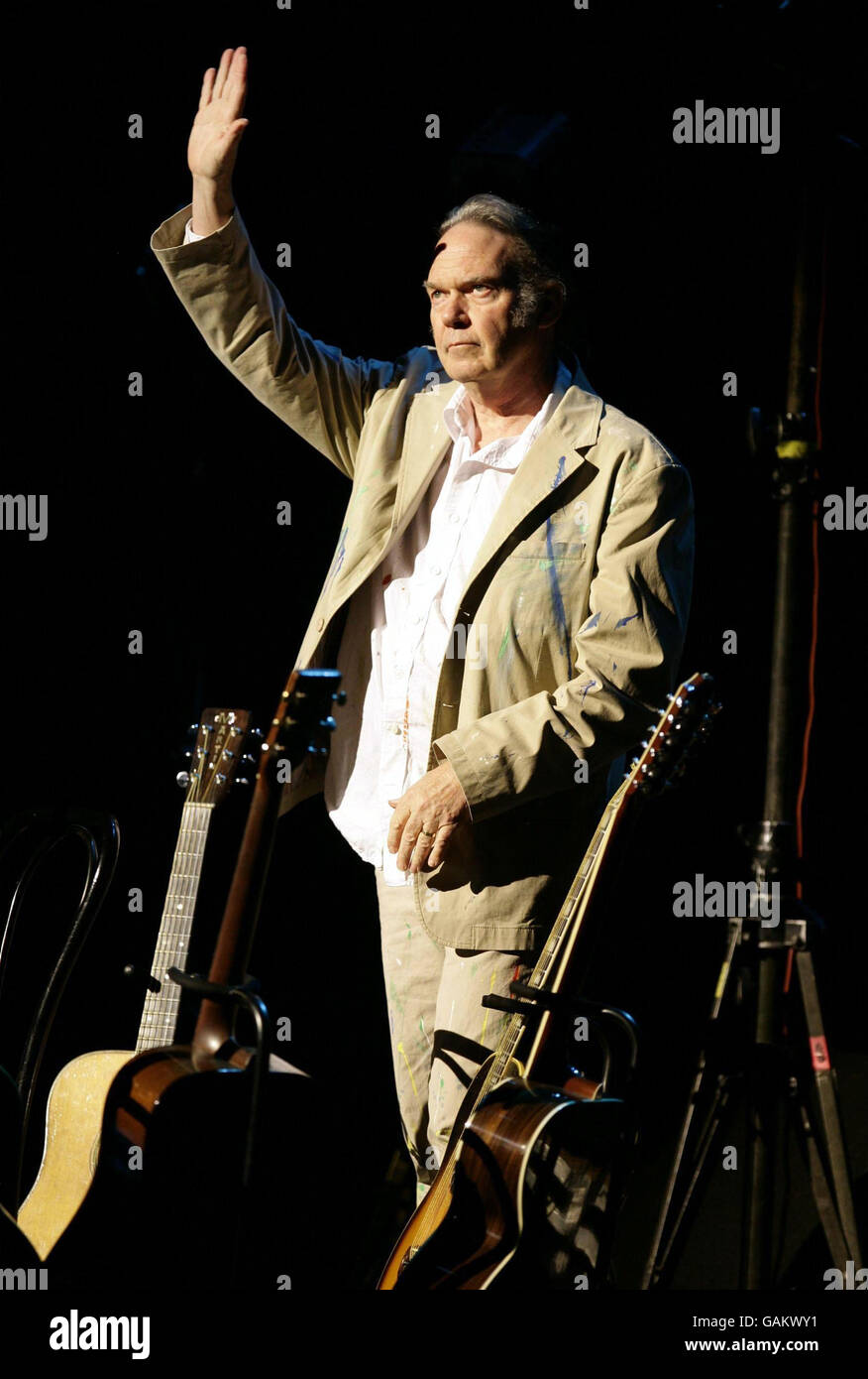 Neil Young Concert - London Stock Photo - Alamy
