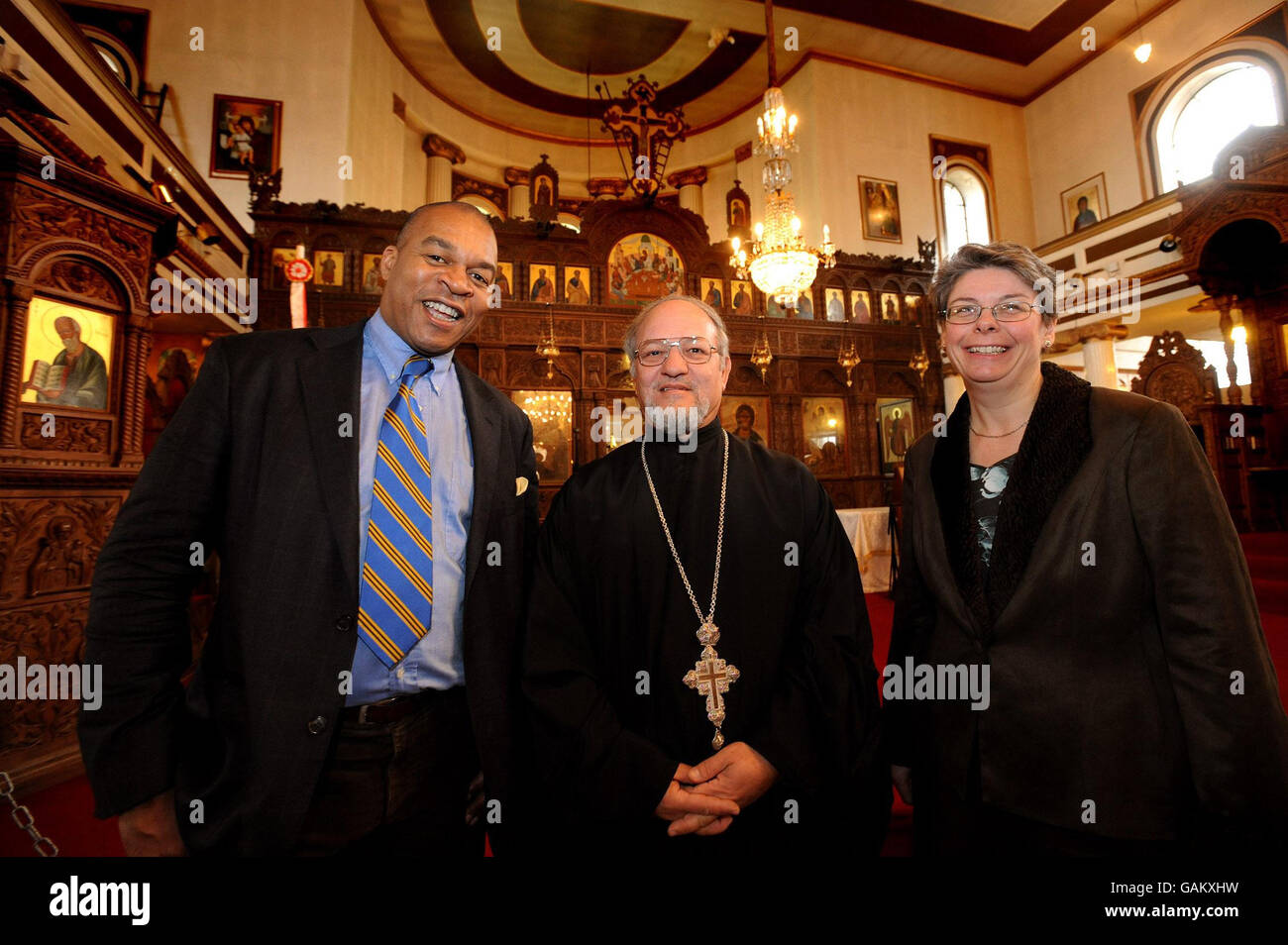 Heritage churches half length mid top priest smile smiling england hi ...