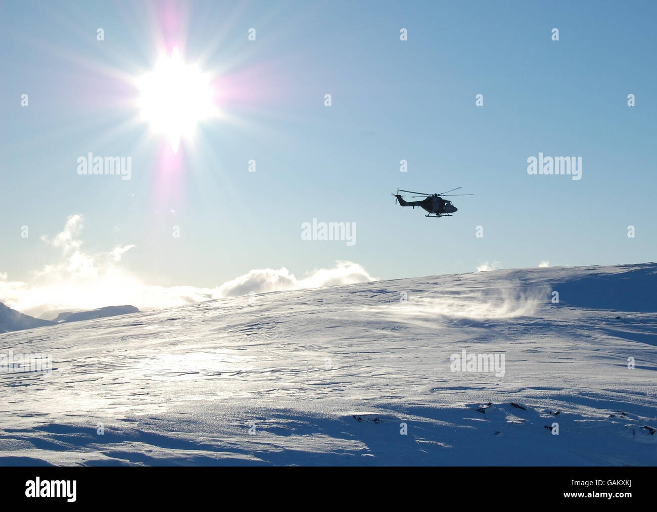 Royal Navy helicopter training Stock Photo - Alamy