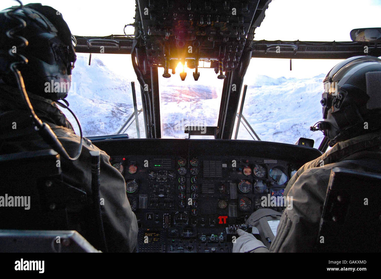 Royal Navy helicopter training Stock Photo - Alamy