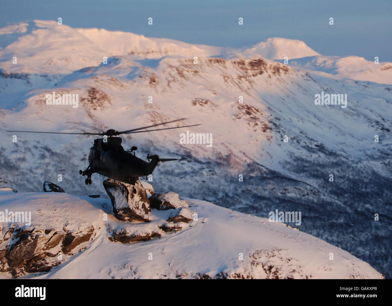 Royal Navy helicopter training Stock Photo - Alamy