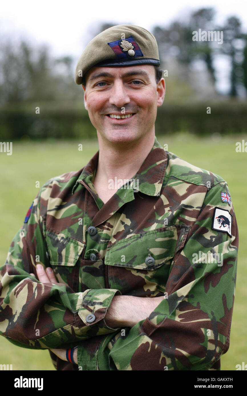 Major Martin David at Larkhill Camp in Wiltshire Stock Photo - Alamy