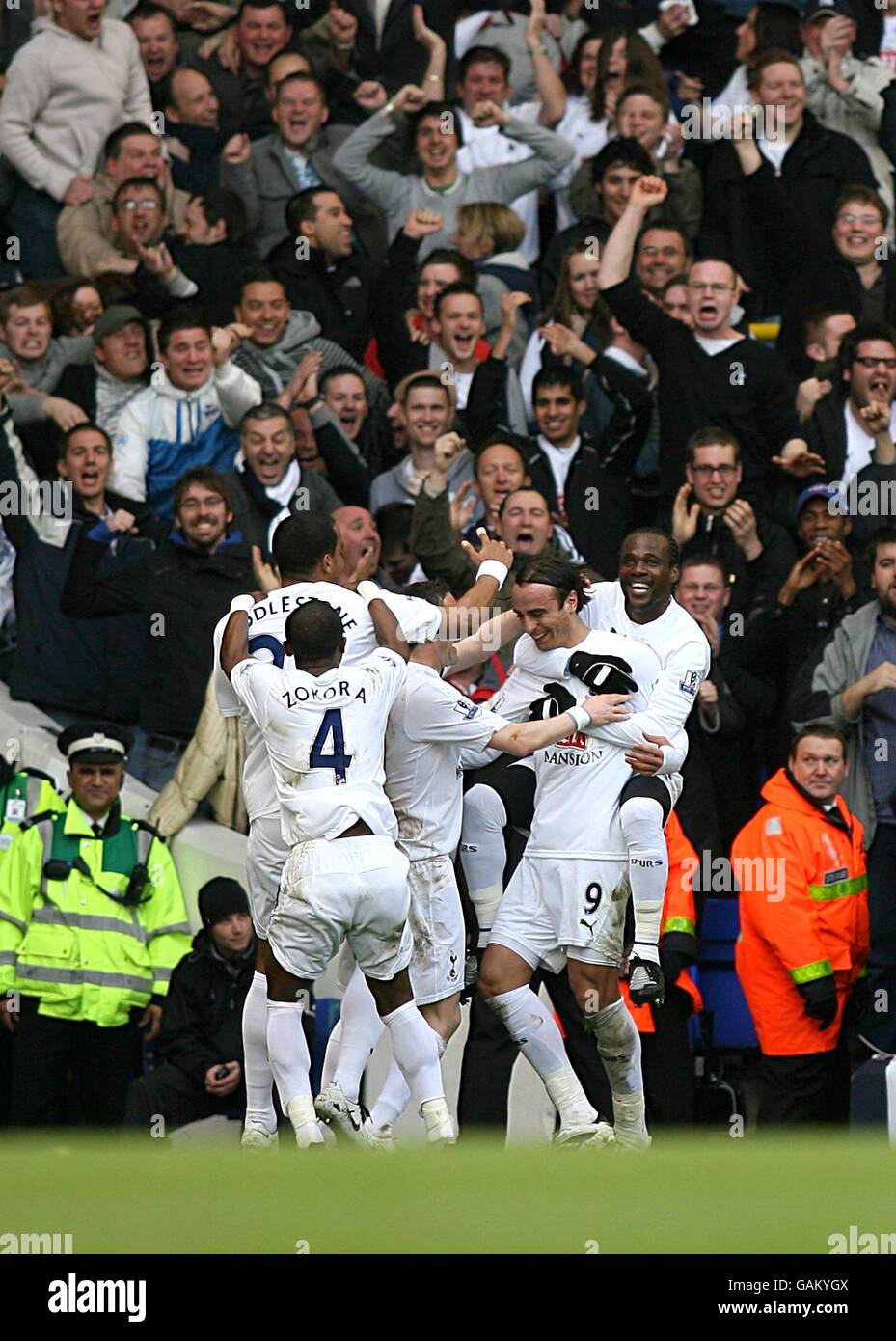 Tottenham Hotspurs' Dimitar Berbatov celebrates scoring his sides ...