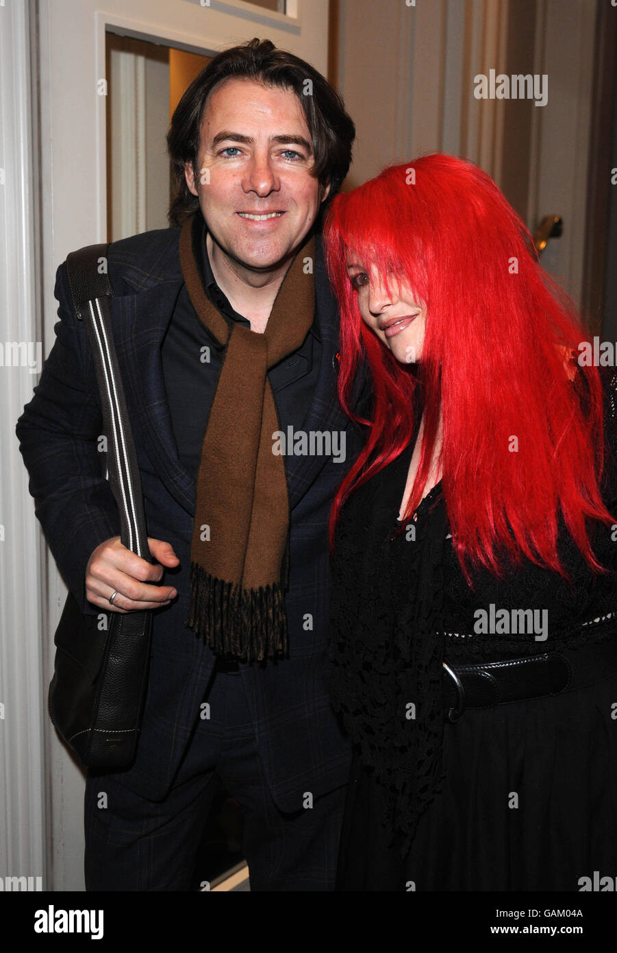 Jonathan Ross and wife Jane Goldman attend the drinks reception for the ...