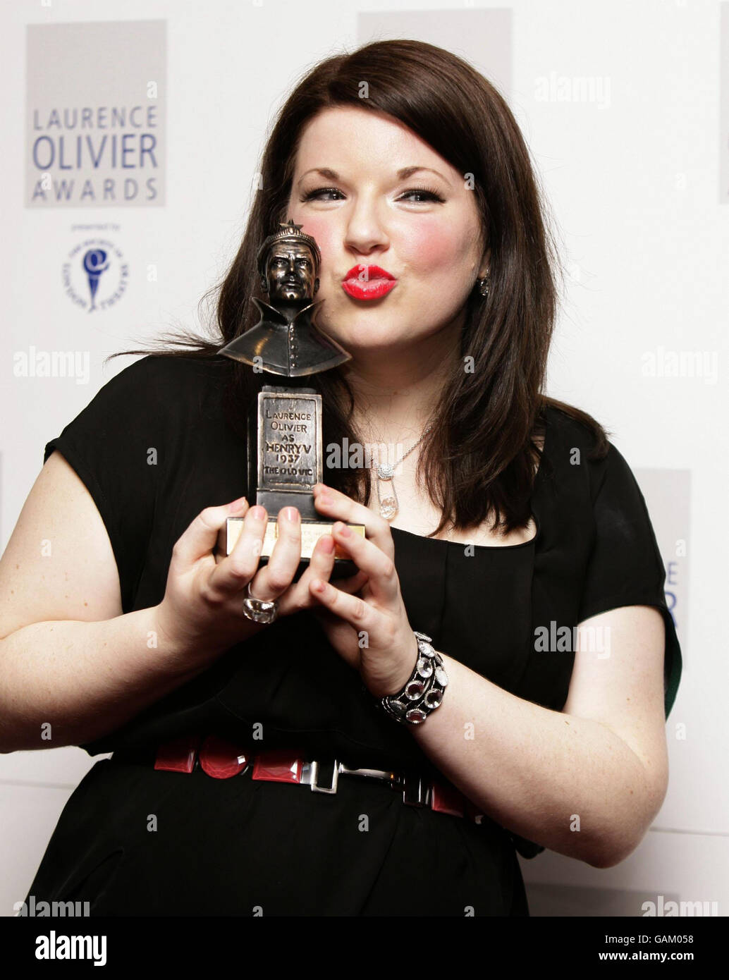 Leanne jones with her best actress in a musical award hi-res stock ...