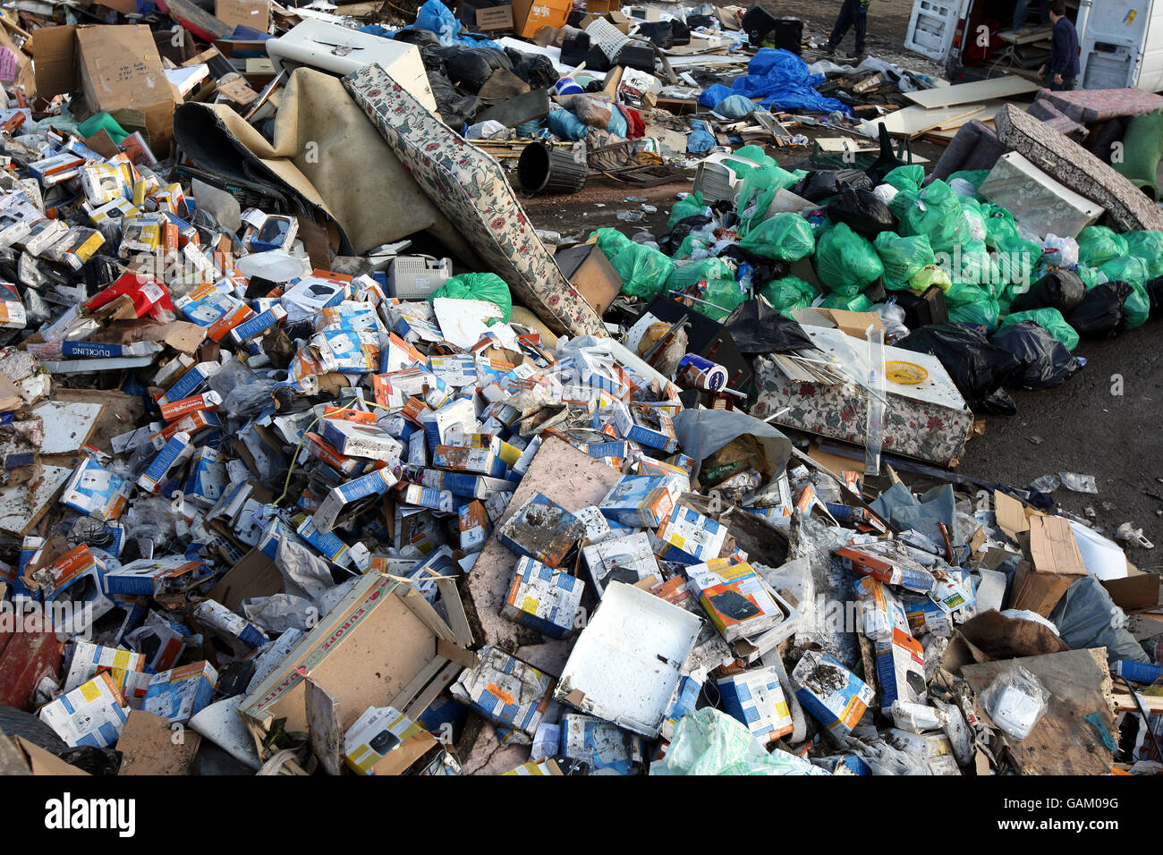 Rubbish Storage Depot Stock Photo - Alamy
