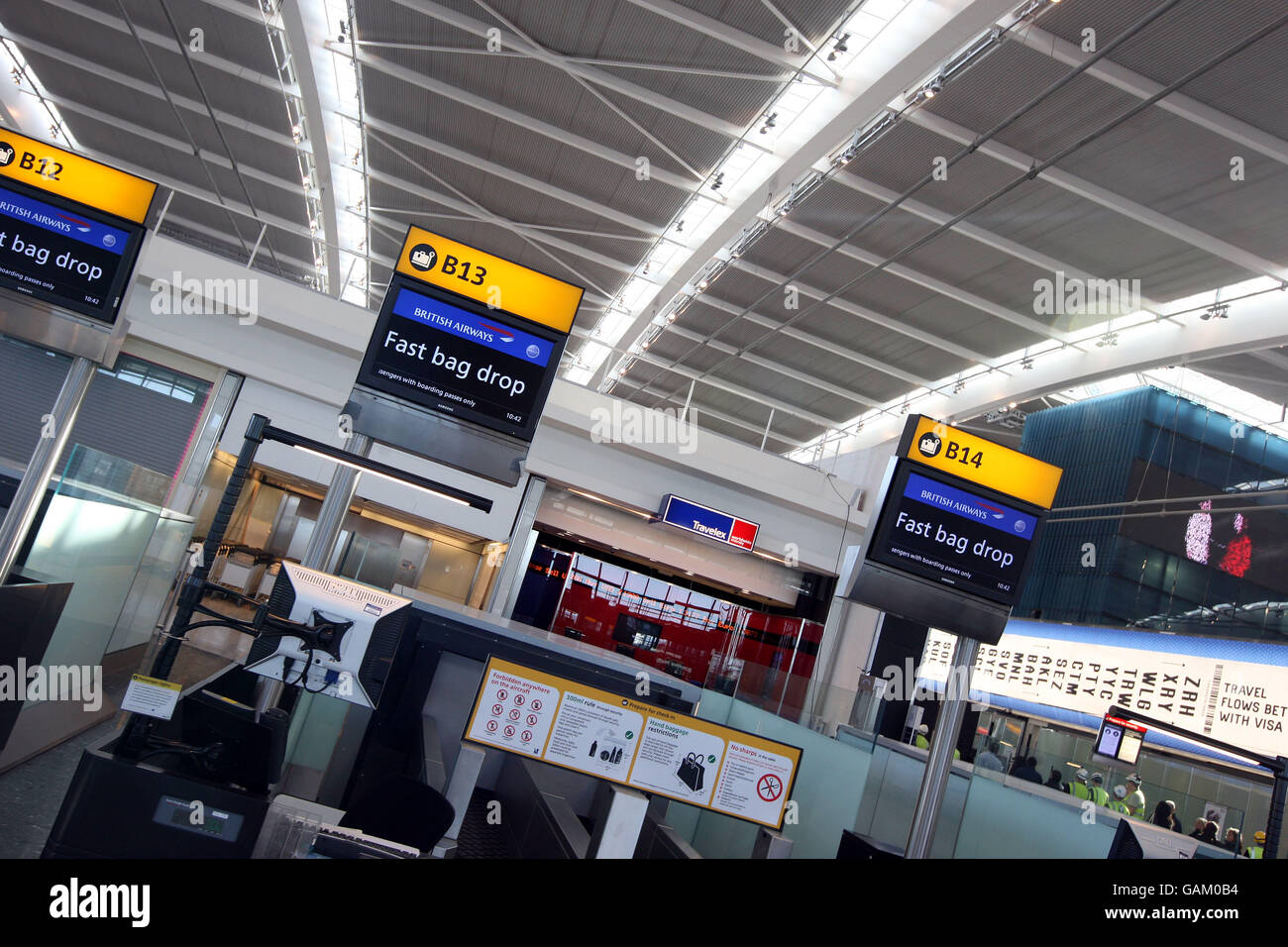 The finishing touches are put to Heathrow Airport's new Terminal 5 ...