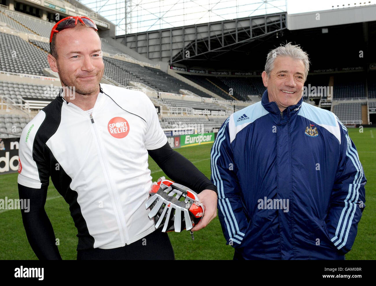 Former England football captain Alan Shearer with Newcastle United ...