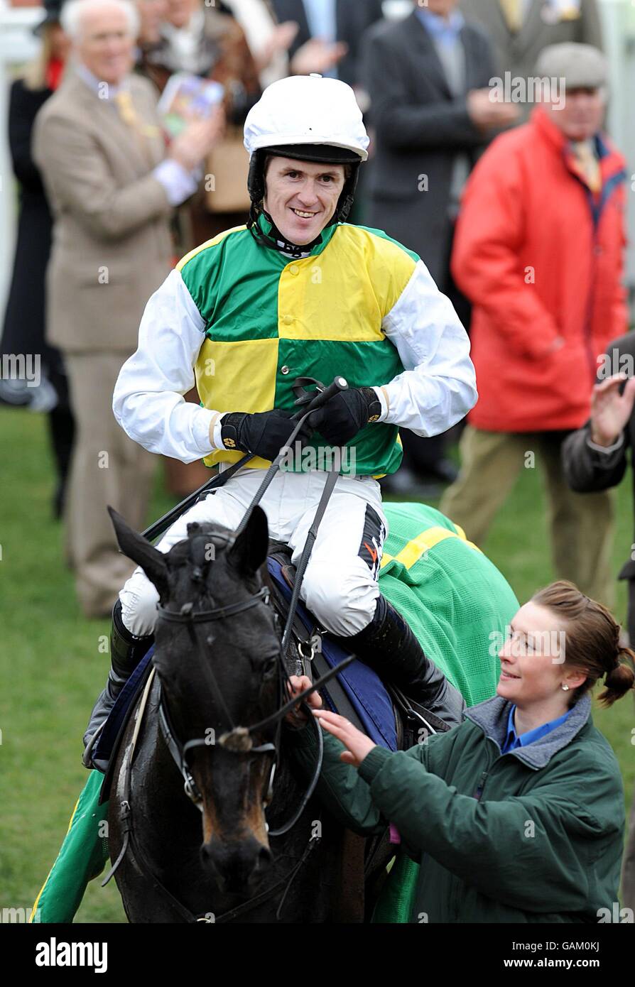 Jockey Tony McCoy on Albertas Run celebrates after winning in the Royal ...