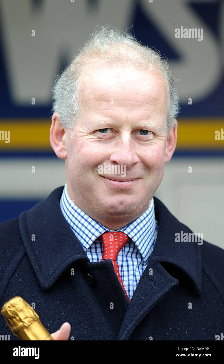 Trainer Tom Taaffe celebrates after winning with Finger onthe Pulse in ...