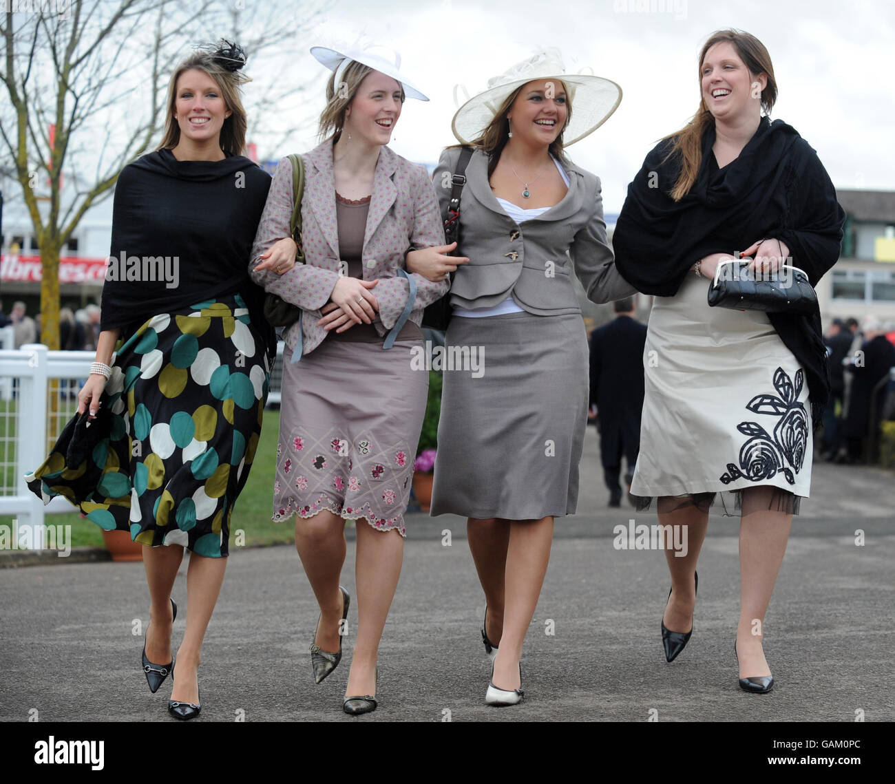 Local girls living in the Cotswolds enjoying the races at Cheltenham ...