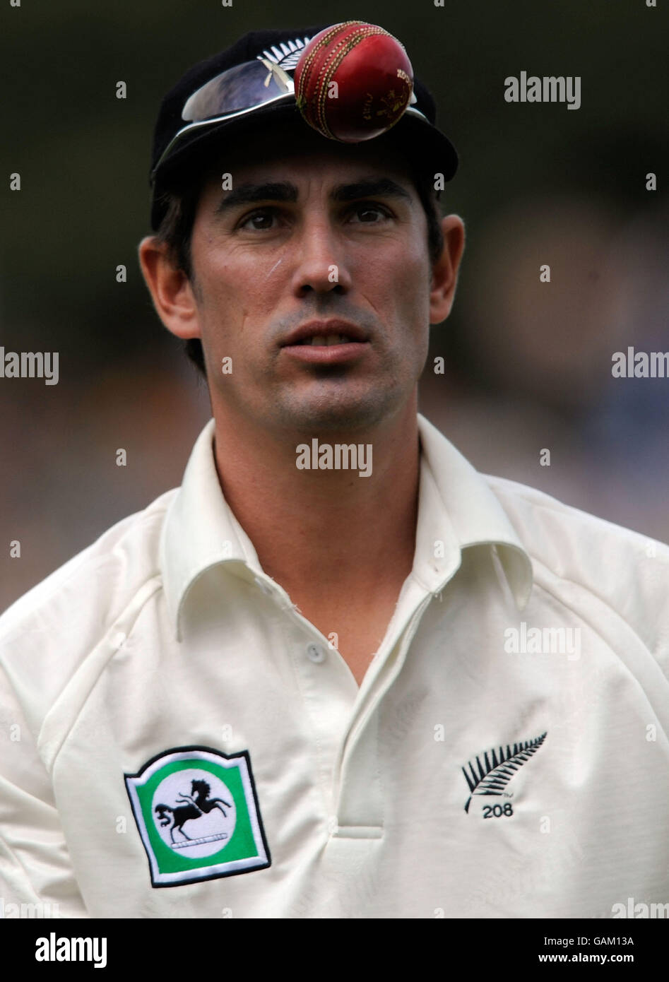 New zealands mathew sinclair 2nd test basin reserve hi-res stock ...