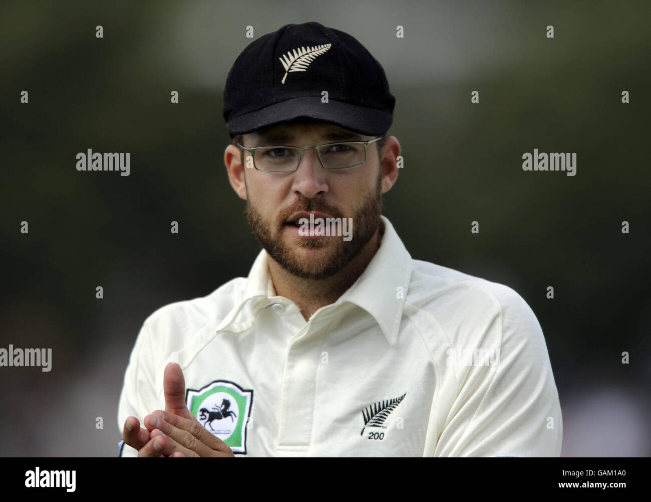 New Zealand captain Daniel Vettori during the 2nd Test at the Basin ...