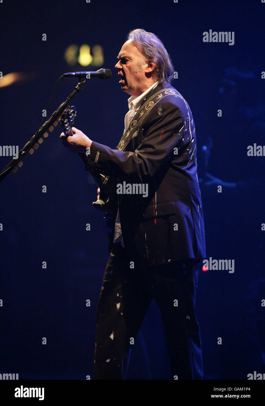 Neil Young Concert - London Stock Photo - Alamy