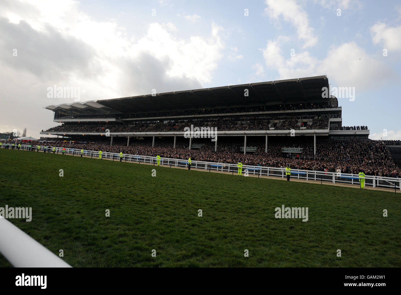 General view of the main grandstand at cheltenham hi-res stock ...