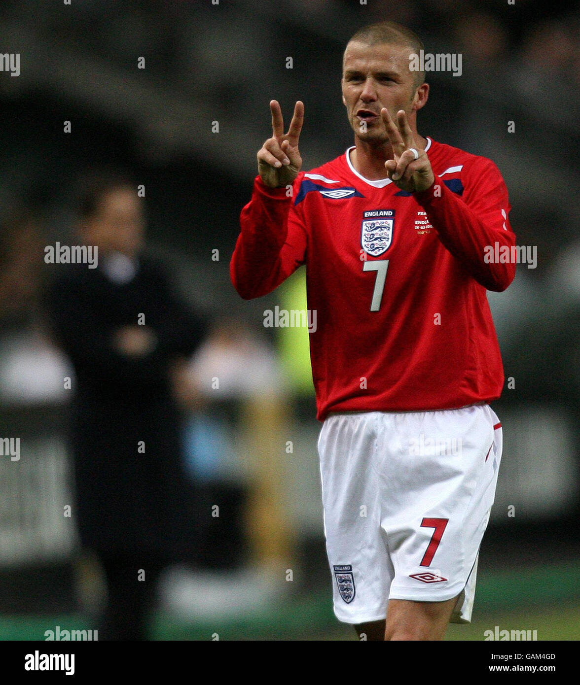 Englands david beckham international friendly match stade de france hi ...