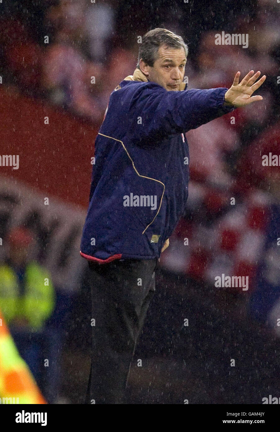Scotland's manager George Burley instructs his team during the ...