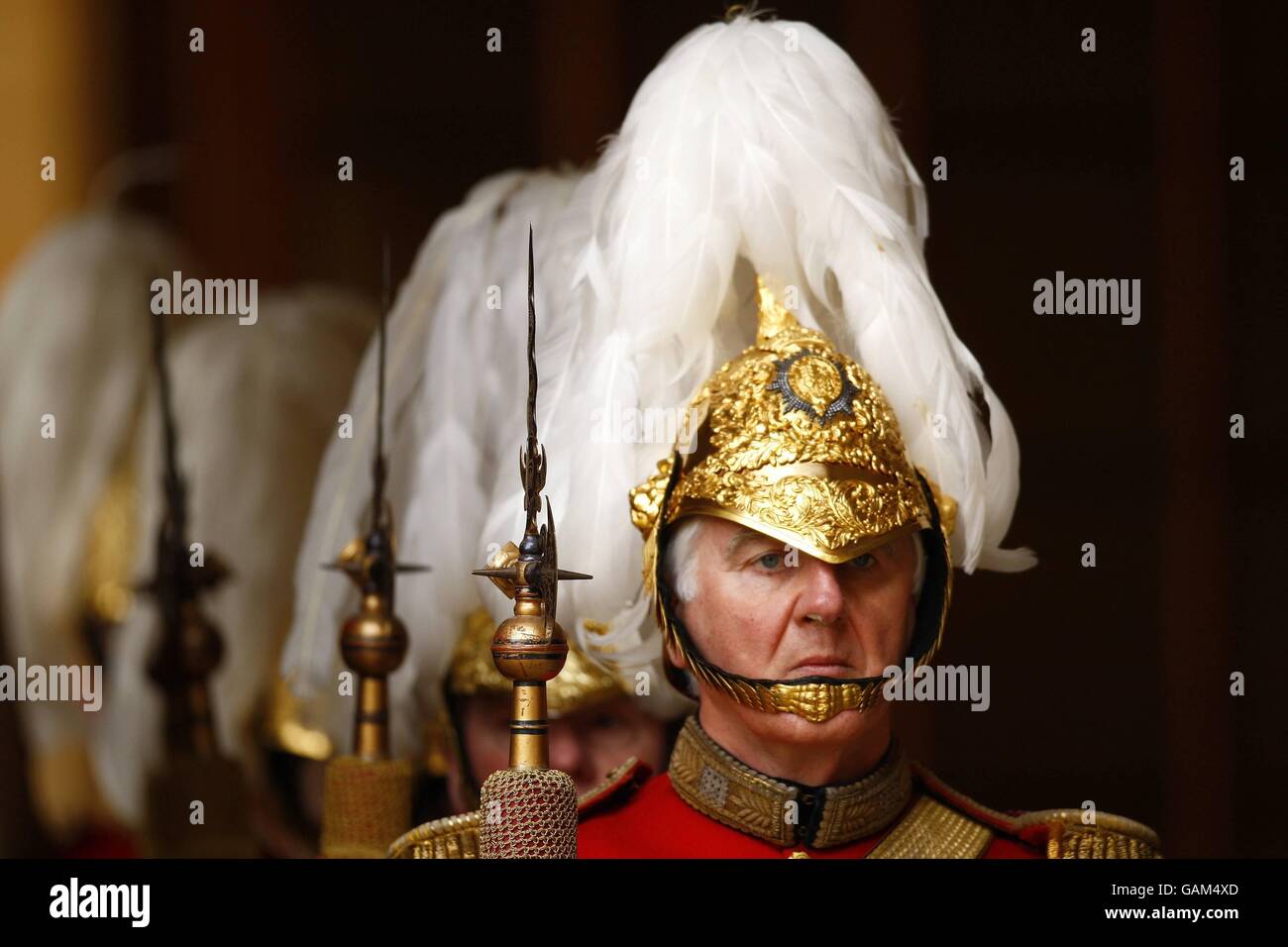 Members of the queens honourable corps of gentlemen at arms hi-res ...