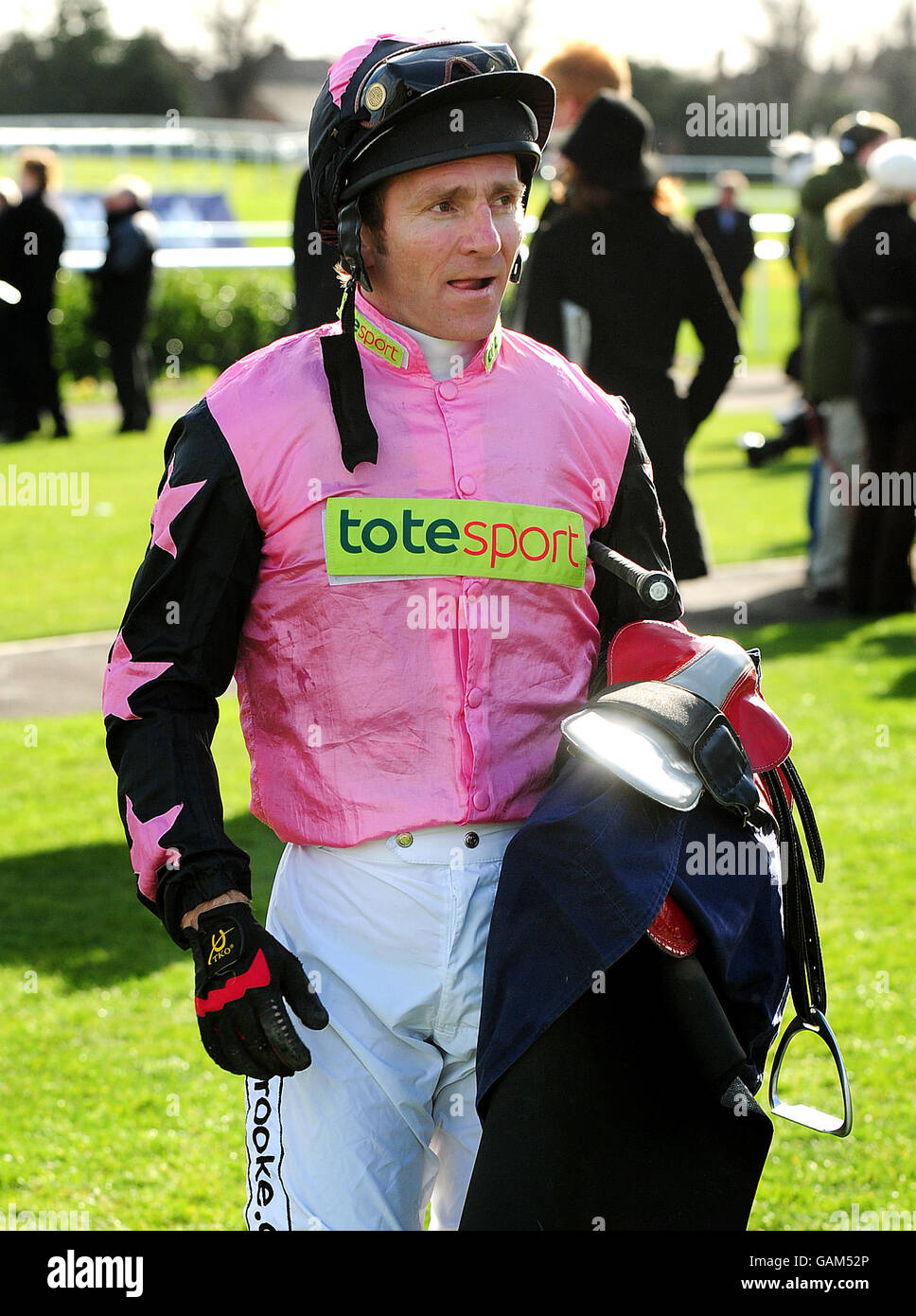 Jockey jimmy fortune at doncaster racecourse hi-res stock photography ...