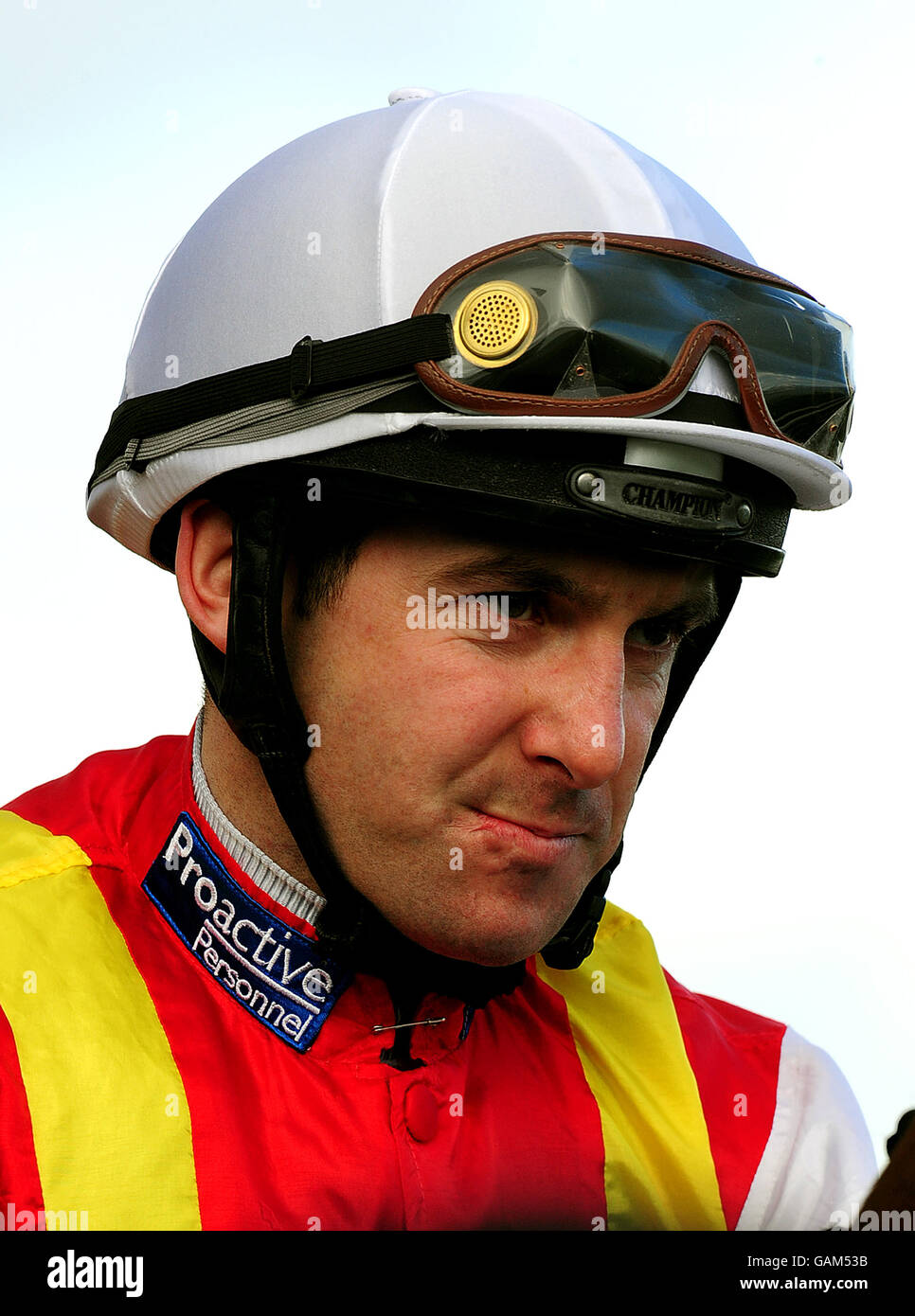Jockey robert winston at doncaster racecourse hi-res stock photography ...