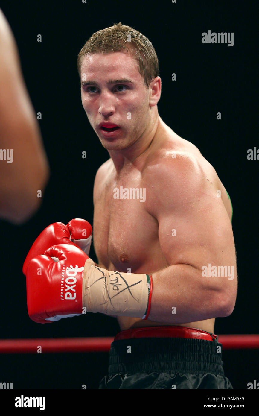 Light heavyweight kerry foley in action on the undercard hi-res stock ...