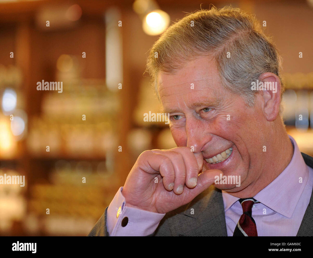 Prince Charles during a visit to Booths Supermarket in Kendal, Cumbria ...