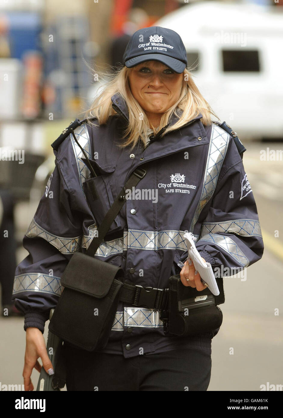 A new Westminster Council civil enforcement officer on patrol along the ...