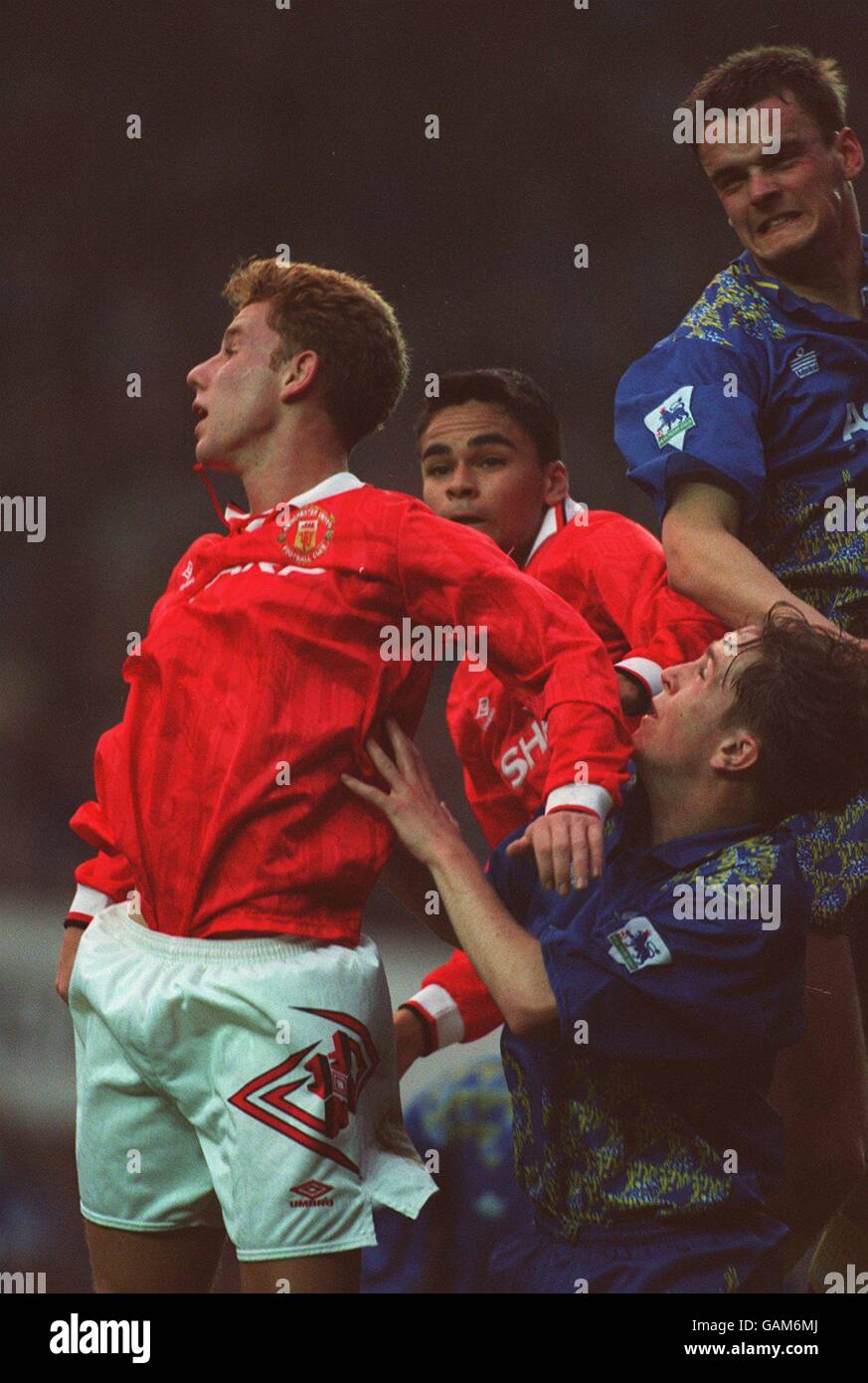 NICK BUTT & JOHN O'KANE, MANCHESTER UNITED. KEVIN DALEY & MARK TINKLER ...