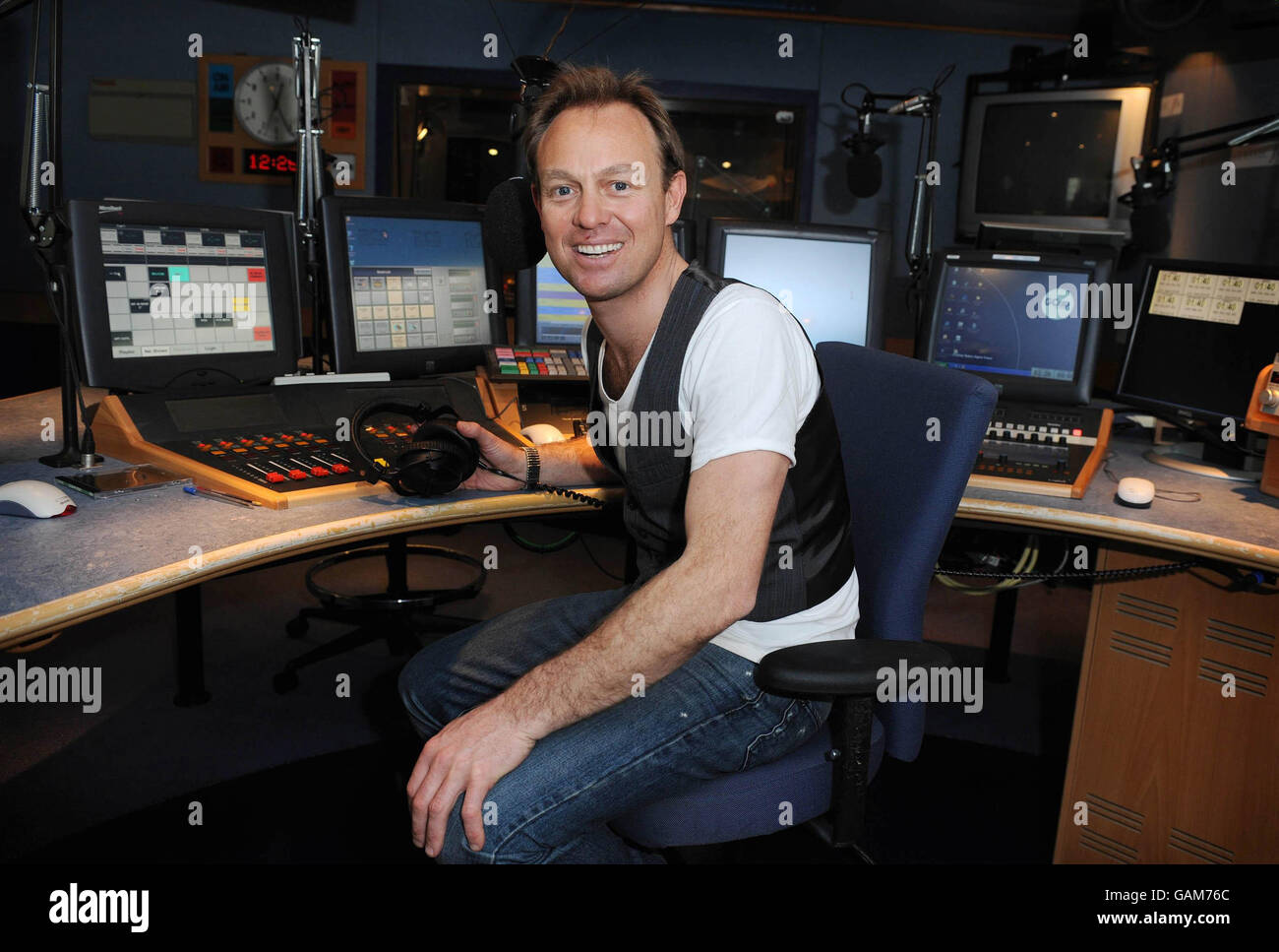Jason Donovan poses during a photocall at the Capital FM studios in ...