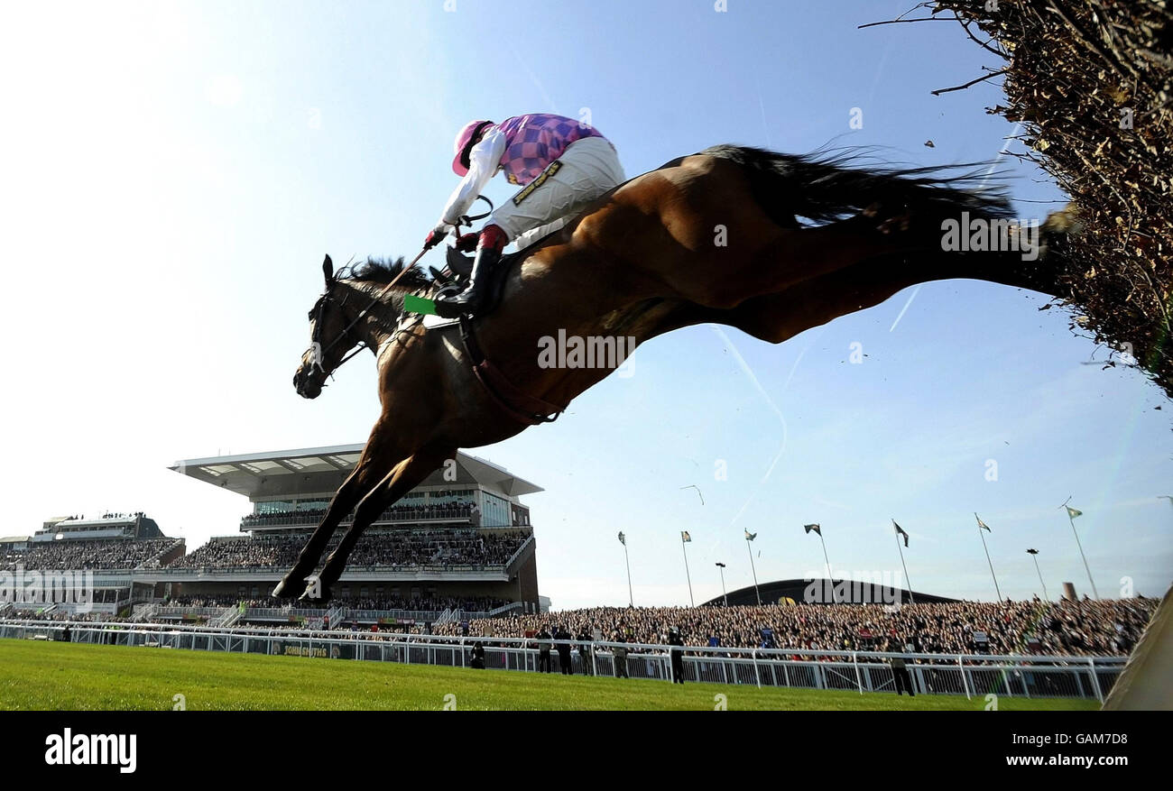 Aintree grand national jump hi-res stock photography and images - Alamy