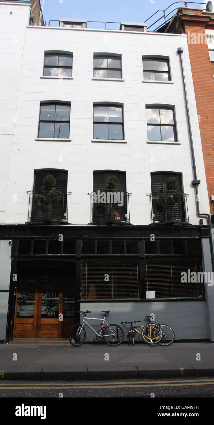 London's nightclubs stock. A general view of The Groucho Club in London ...