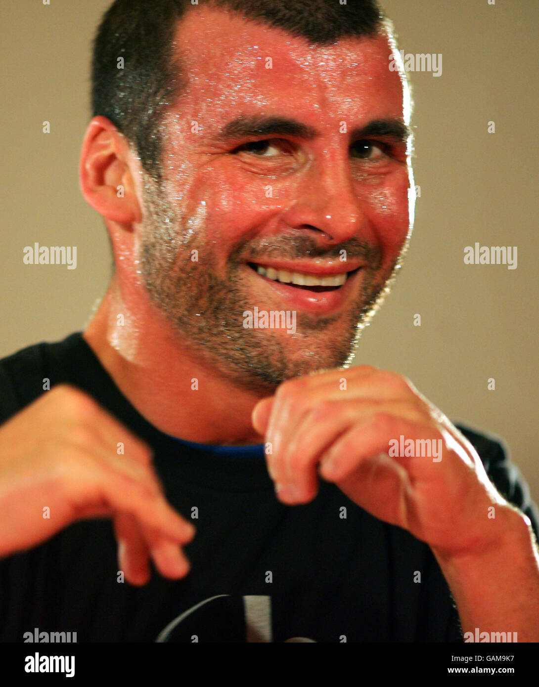 Britain's World Champion boxer Joe Calzaghe in relaxed mood as he ...